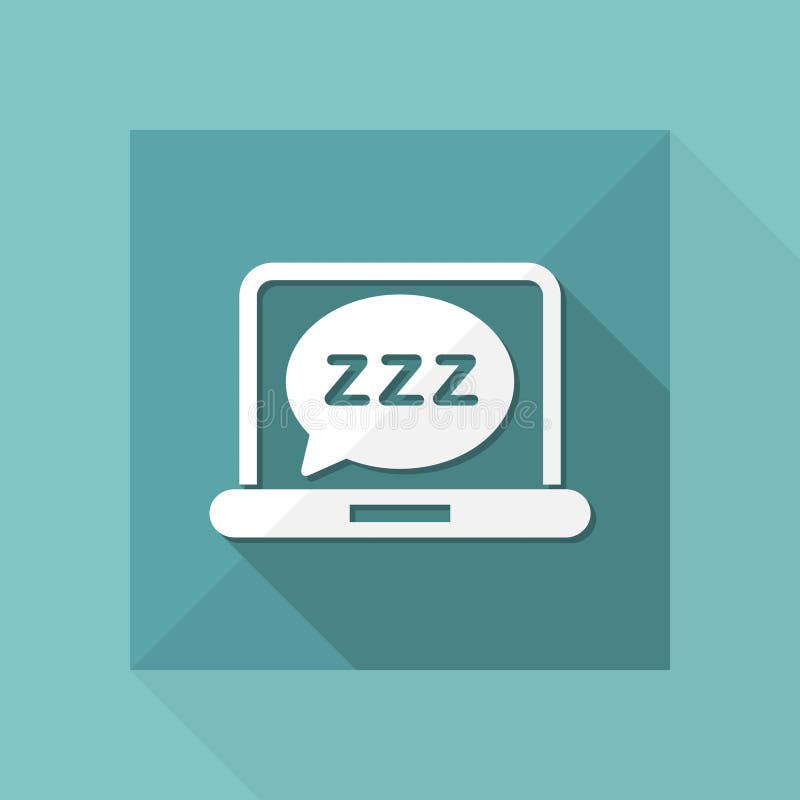 Vector Illustration of Single Isolated Standby Computer Icon Stock ...