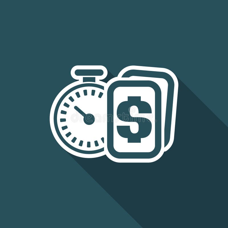 Calculate Chronometer Cost Gain Icon Illustration Isolated Measure ...