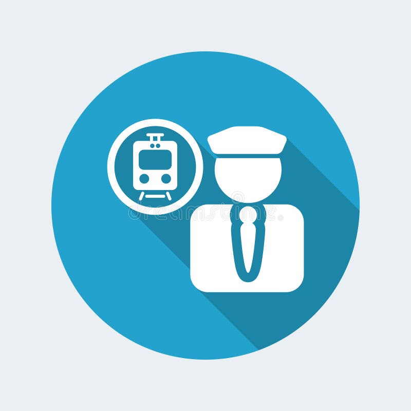 Vector Illustration of Single Isolated Train Driver Icon Stock Vector ...