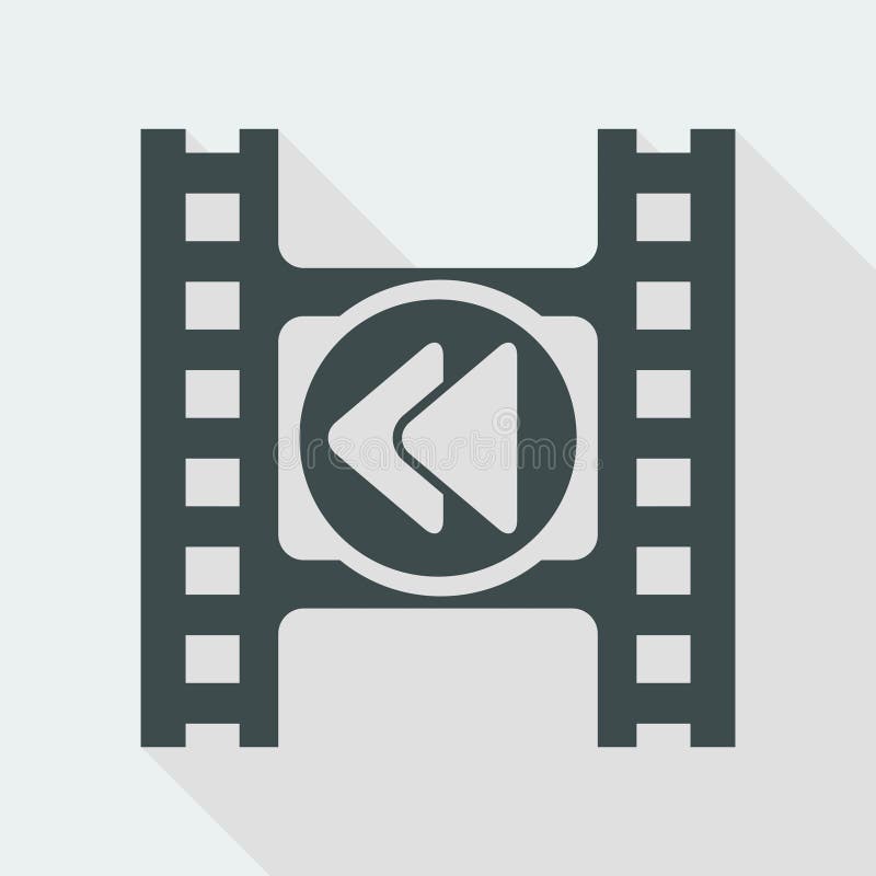 Vector Illustration of Single Isolated Video Rewind Icon Stock Vector ...