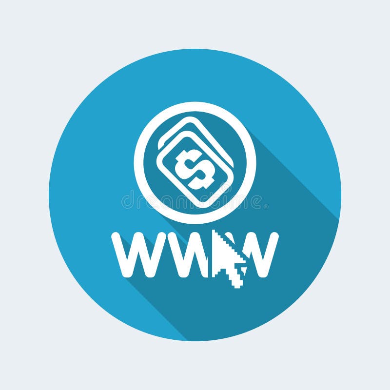 Vector Illustration of Single Isolated Web Money Icon Stock Vector ...