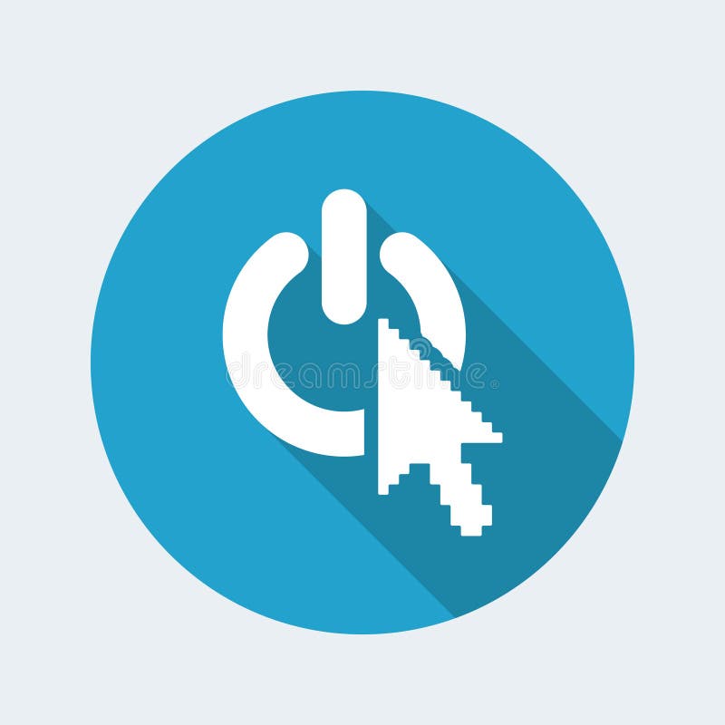 Button Commands Computer Film Icons Isolated Mouse Off Pc Player ...