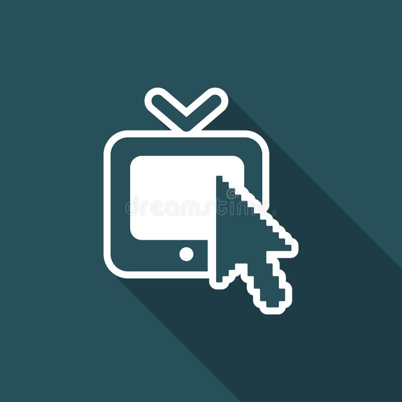 Vector Illustration of Single Isolated Web Tv Icon Stock Vector ...