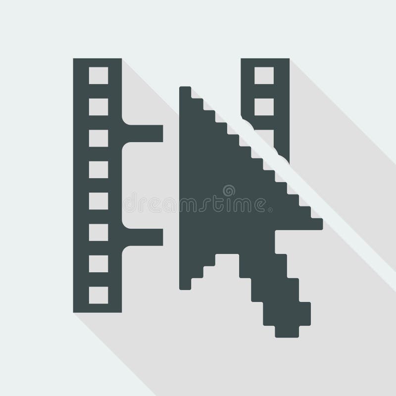 Vector Illustration of Single Isolated Web Video Icon Stock Vector ...