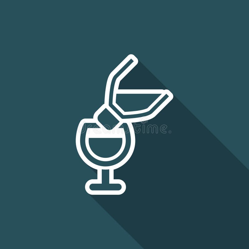 Vector Illustration of Single Isolated Wine Pour Icon Stock Vector ...