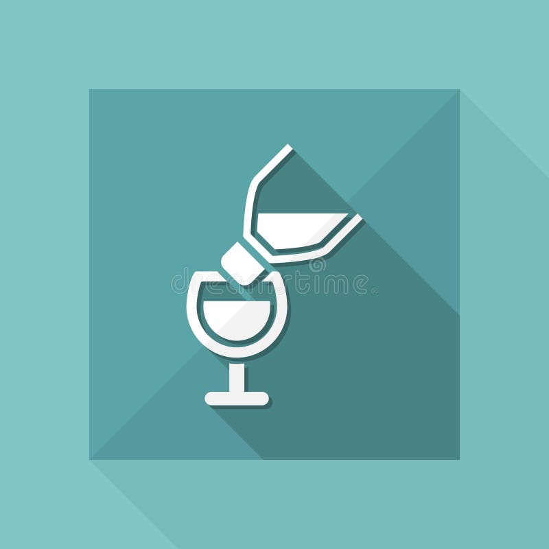 Vector Illustration of Single Isolated Wine Pour Icon Stock Vector ...