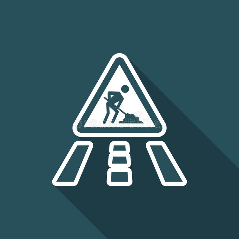 Vector Illustration of Single Isolated Work in Progress Icon Stock ...