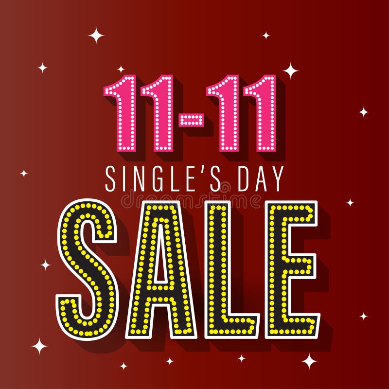 Vector Illustration for Singles` Day Sale Banner Stock Vector ...