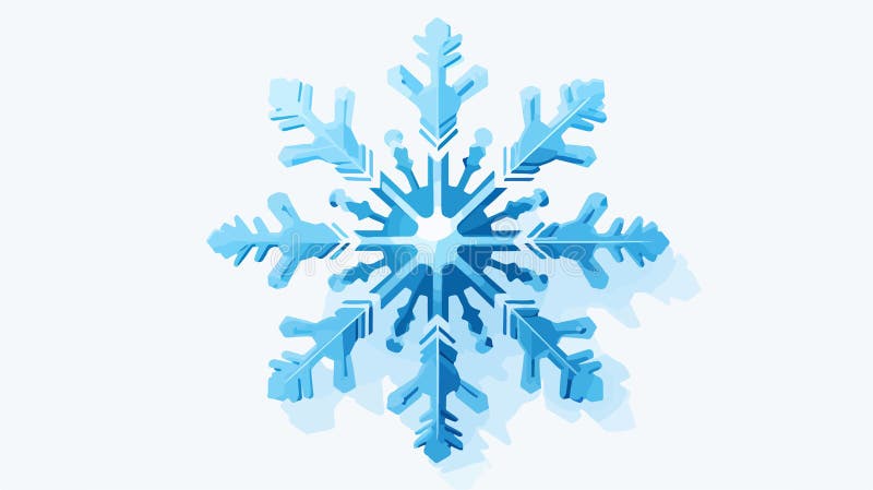 Vector Illustration of Single Snowflake Cartoon Stock Vector ...