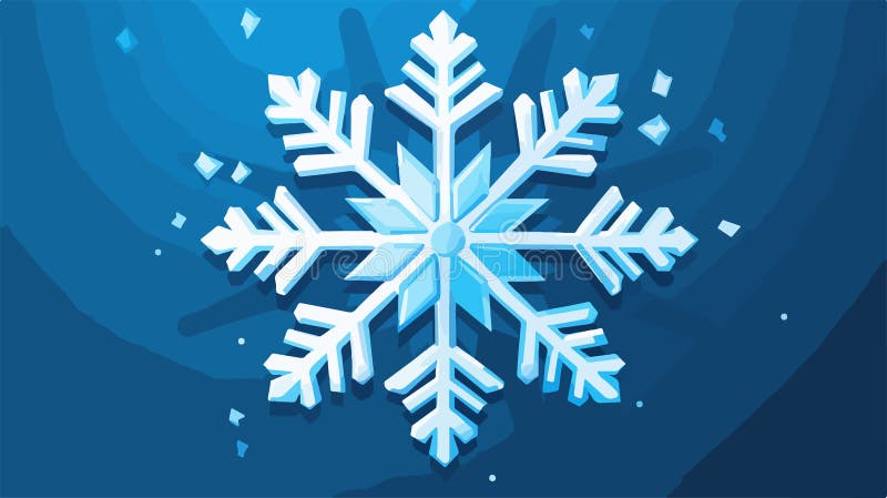 Vector Illustration of Single Snowflake Cartoon Stock Vector ...
