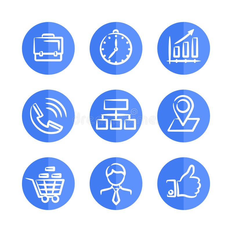 Blue Business Icons Stock Illustrations – 129,083 Blue Business Icons ...
