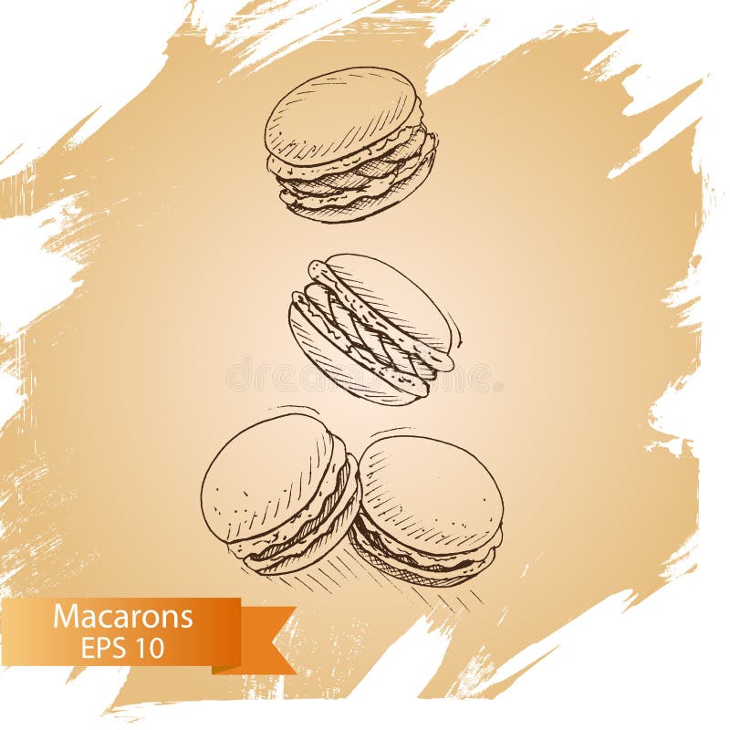 Macaron Sketch Stock Illustrations – 1,494 Macaron Sketch Stock ...