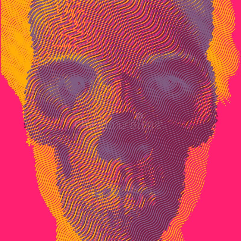 Vector Illustration with Skull and Portrait. Stock Vector ...