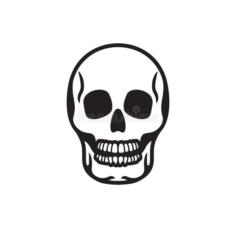 Skull sign stock vector. Illustration of hand, sketch - 218124433