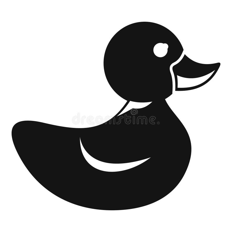 Vector Illustration of a Sleek Black Duck Silhouette on a White ...