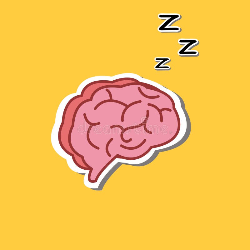 Vector Illustration of Sleep Brain Paper Cut Style Stock Vector ...