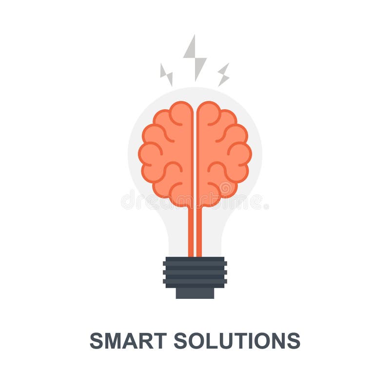 Smart Solutions Icon Concept Stock Vector - Illustration of energy ...