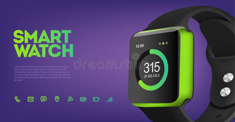 Smart Watch Technology Functions Stock Illustrations – 106 Smart Watch ...