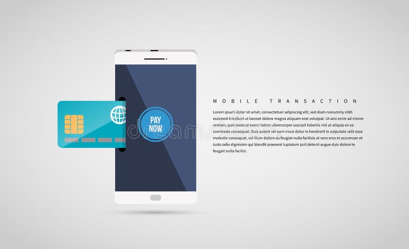 Mobile Transaction stock vector. Illustration of finance - 122133778