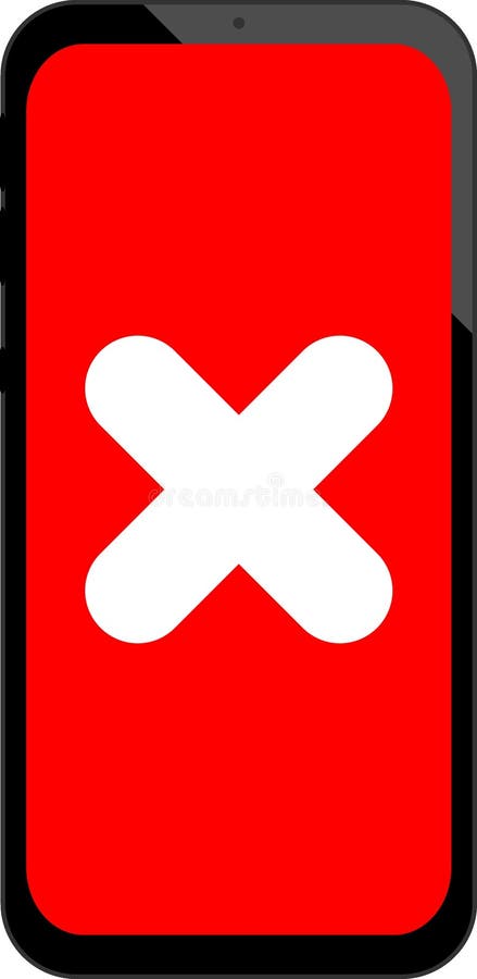 Smartphone with Error Sign on Screen, Smartphone with Alert Sign Stock ...