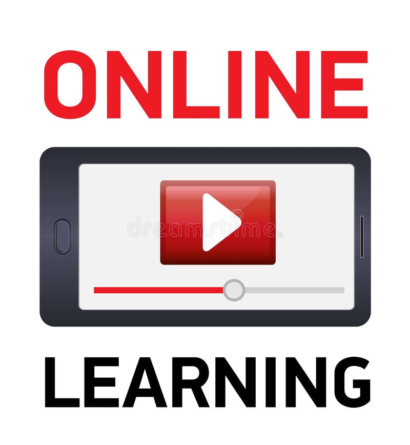 Vector Illustration of Smartphone with Red Play Button. Stock Vector ...