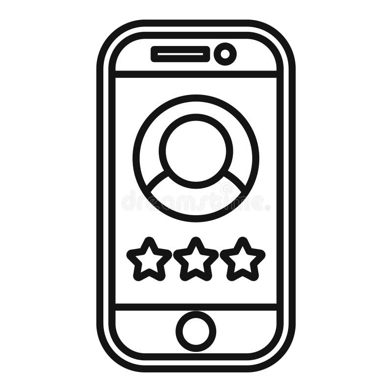 Vector Illustration of Smartphone with User Rating Stock Illustration ...