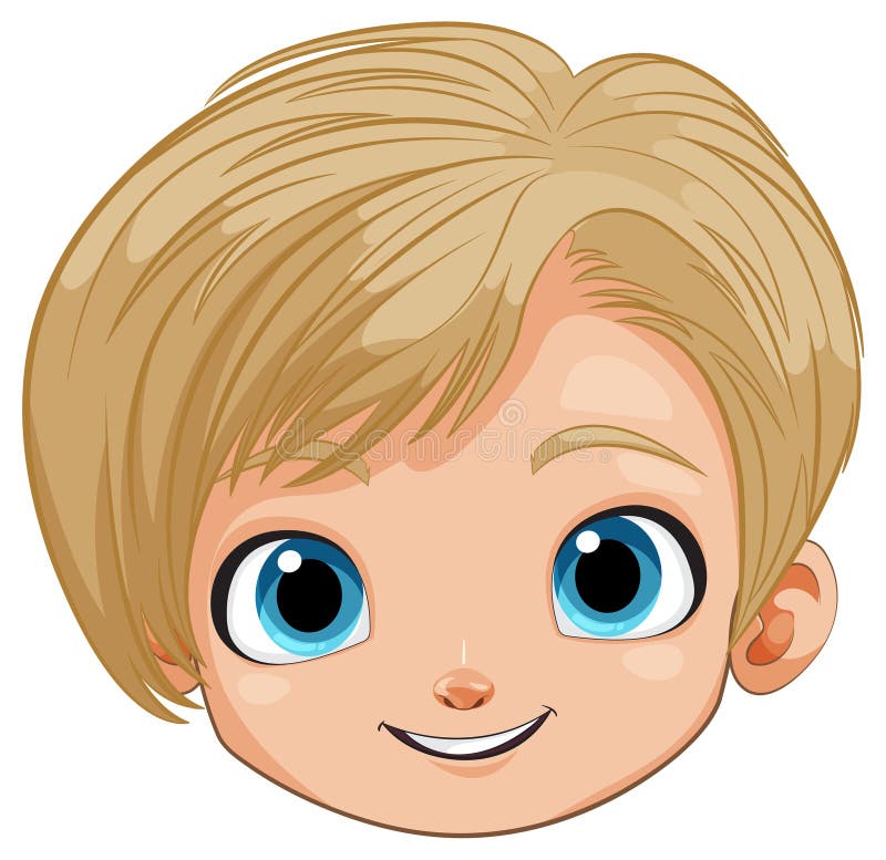 A smiling young boy face stock vector. Illustration of avatar - 309258922