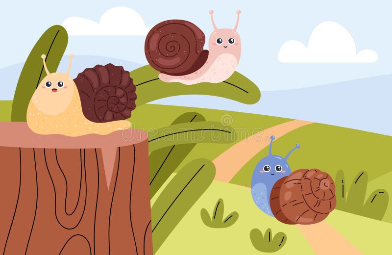 Three Snails Stock Illustrations – 68 Three Snails Stock Illustrations ...