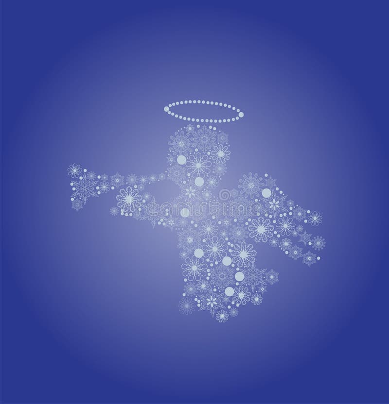 Vector Illustration of a Snowflake Angel Stock Vector - Illustration of ...