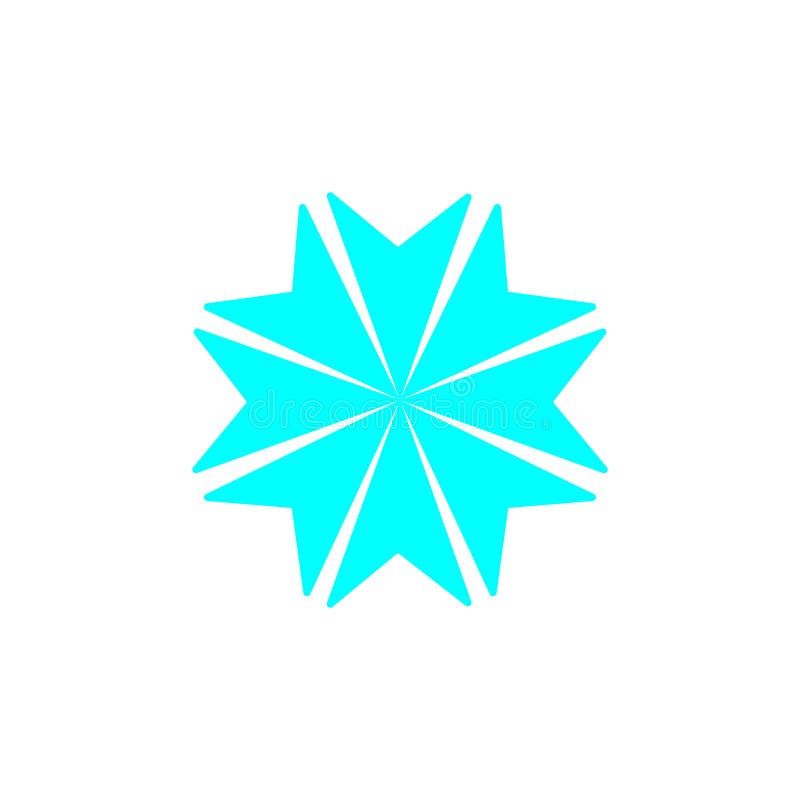 Vector Illustration. Snowflake Icon. Blue Snowflake Isolated on White ...