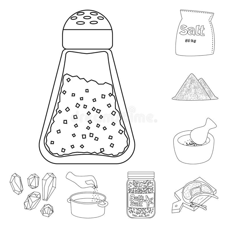 Vector Illustration of Sodium and Mineral Logo. Set of Sodium and ...
