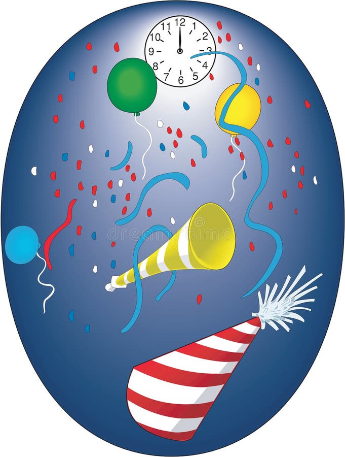 New Year`s Eve Vector Illustration Stock Vector - Illustration of ...