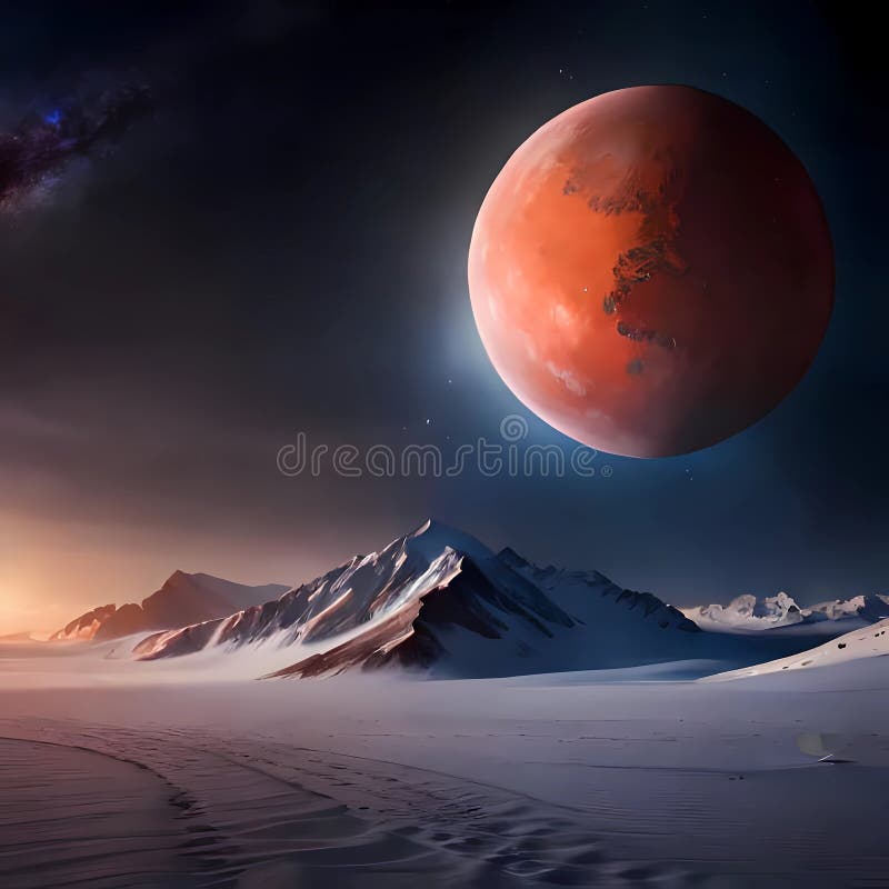 Space Landscape Illustration. Space, Planets, Landscape. Space Art ...