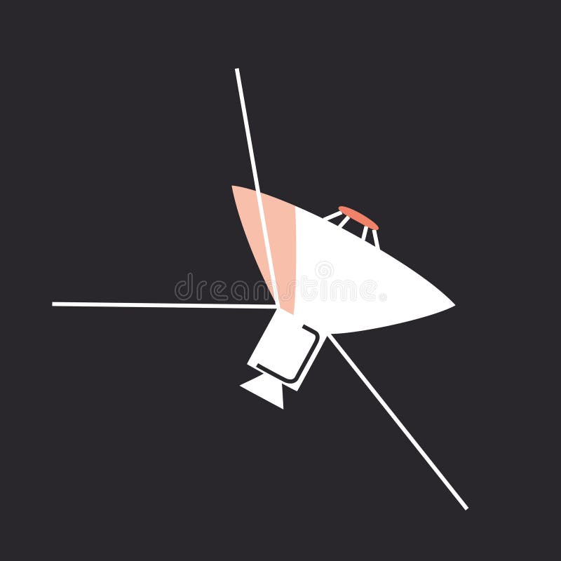 Vector Illustration of a Space Probe. Universe and Astronomy in Flat ...