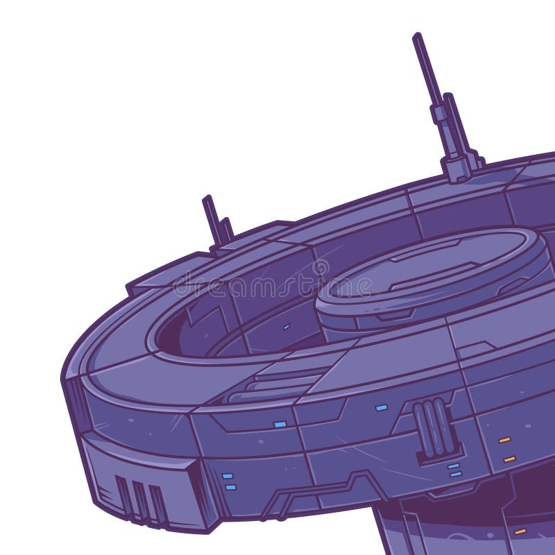 Vector Illustration of a Space Station Stock Vector - Illustration of ...