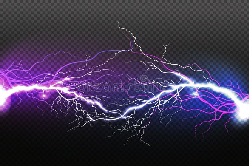 Sparkling Lightning on Black Background.Bright Lighting Effects Stock ...