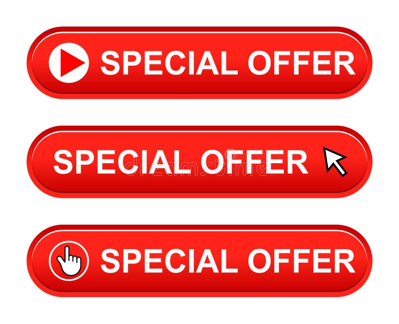 Special offer button stock vector. Illustration of clip - 120420753