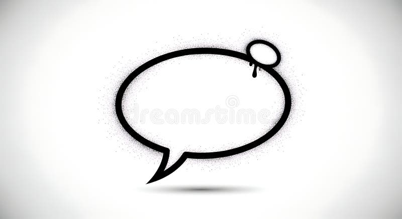Spray Paint Speech Bubble stock illustration. Illustration of messaging ...