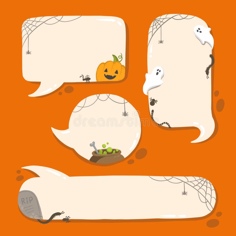 Illustration Speech Bubble Set for Halloween Stock Vector ...