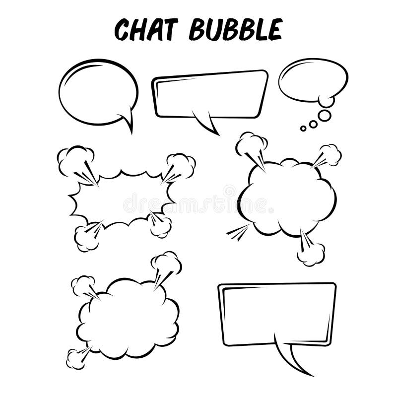 Chat Bubble Vector. Dialogue Speech Bubble Icon Set. Stock Vector - Illustration of flat, icon ...
