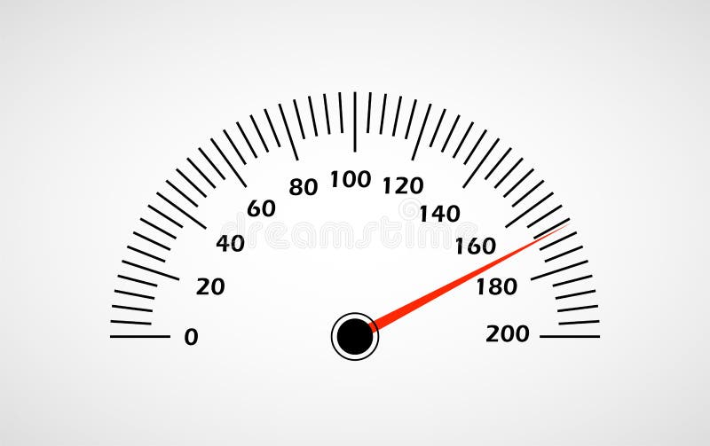 Vector Illustration of a Speedometer Stock Vector - Illustration of ...