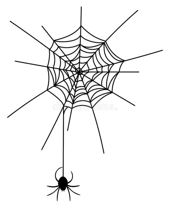 Spider Web Line Drawing Stock Illustrations – 7,612 Spider Web Line ...