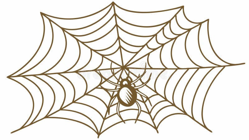 Spider in Web Corner Halloween Insect Art, Vector Design Generative AI ...