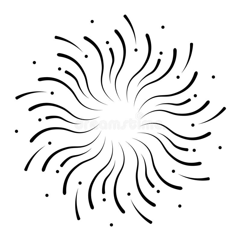 Vector Illustration of Spiral Burst Design Element. Stock Vector ...