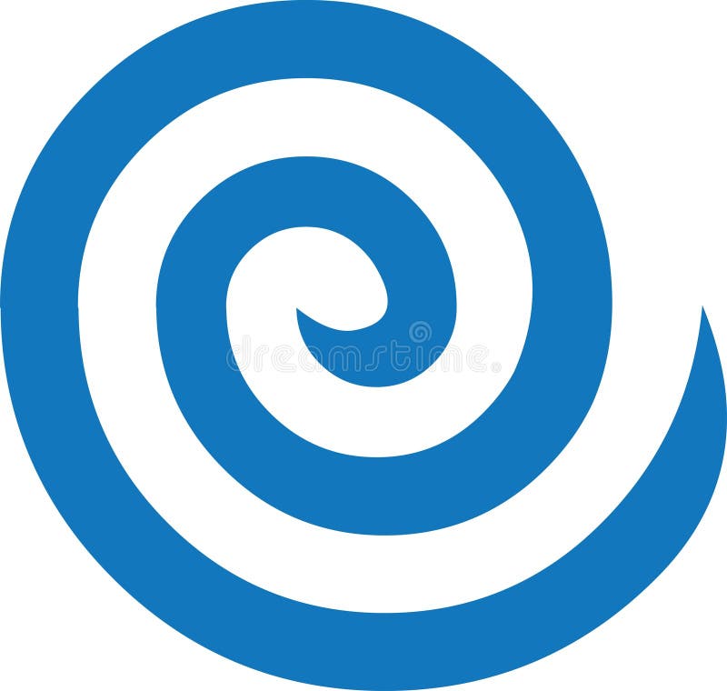 Vector Illustration Spiral Shape Stock Vector - Illustration of black ...