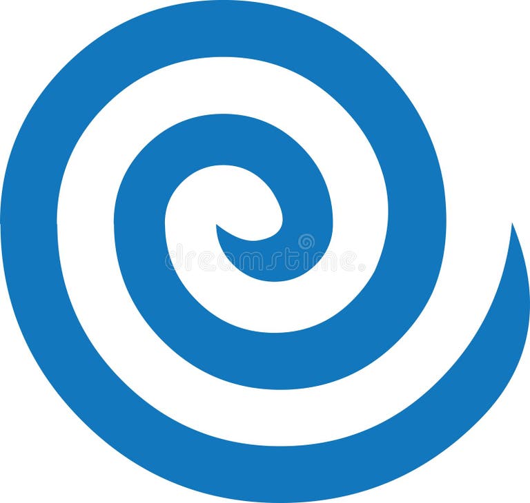 Vector Illustration Spiral Shape Stock Vector - Illustration of black ...