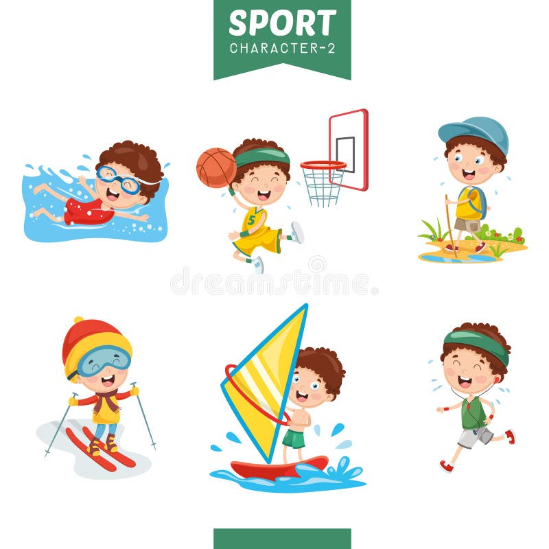 Vector Illustration of Sport Character Stock Vector - Illustration of ...