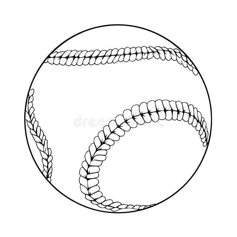 Dynamic Baseball Outline Icon in Vector Format, Perfect for Sports ...