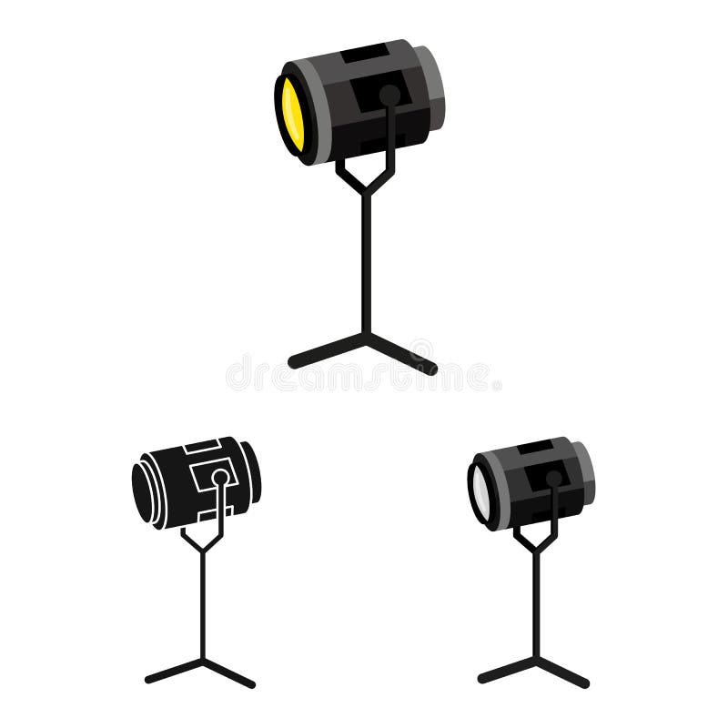 Vector Design of Spotlight and Light Symbol. Graphic of Spotlight and ...