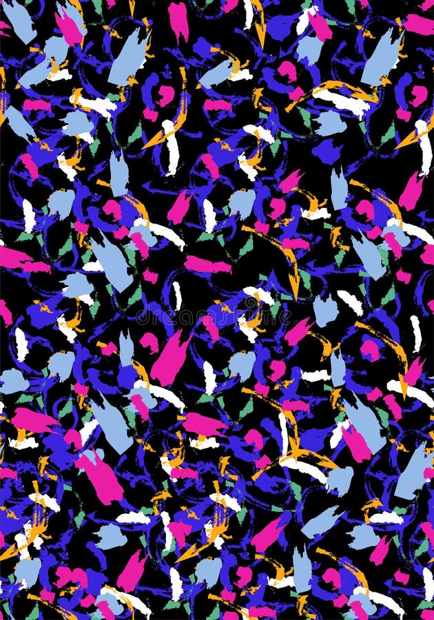 Vector Illustration Spray of Paint, Brush Stroke.Seamless Pattern Stock ...